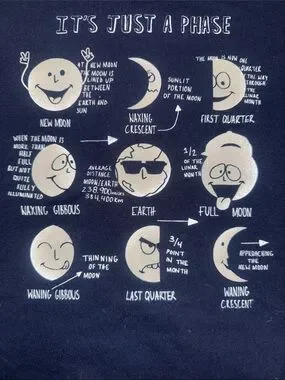GAP | Shirts & Tops | Gap Navy Its Just A Phase Moon Phases Graphic Tee ...